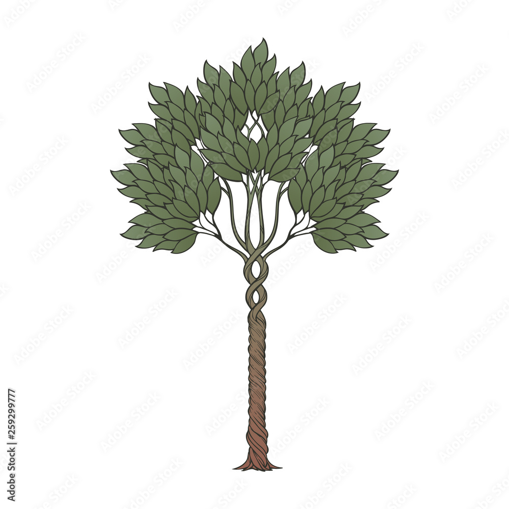 Medieval style tree. Stock Vector | Adobe Stock