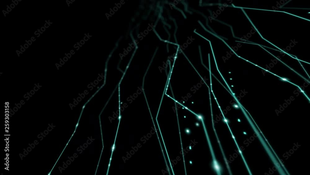 Abstract particle line lighting frame structure pattern wireframe polygon futuristic bokeh ...