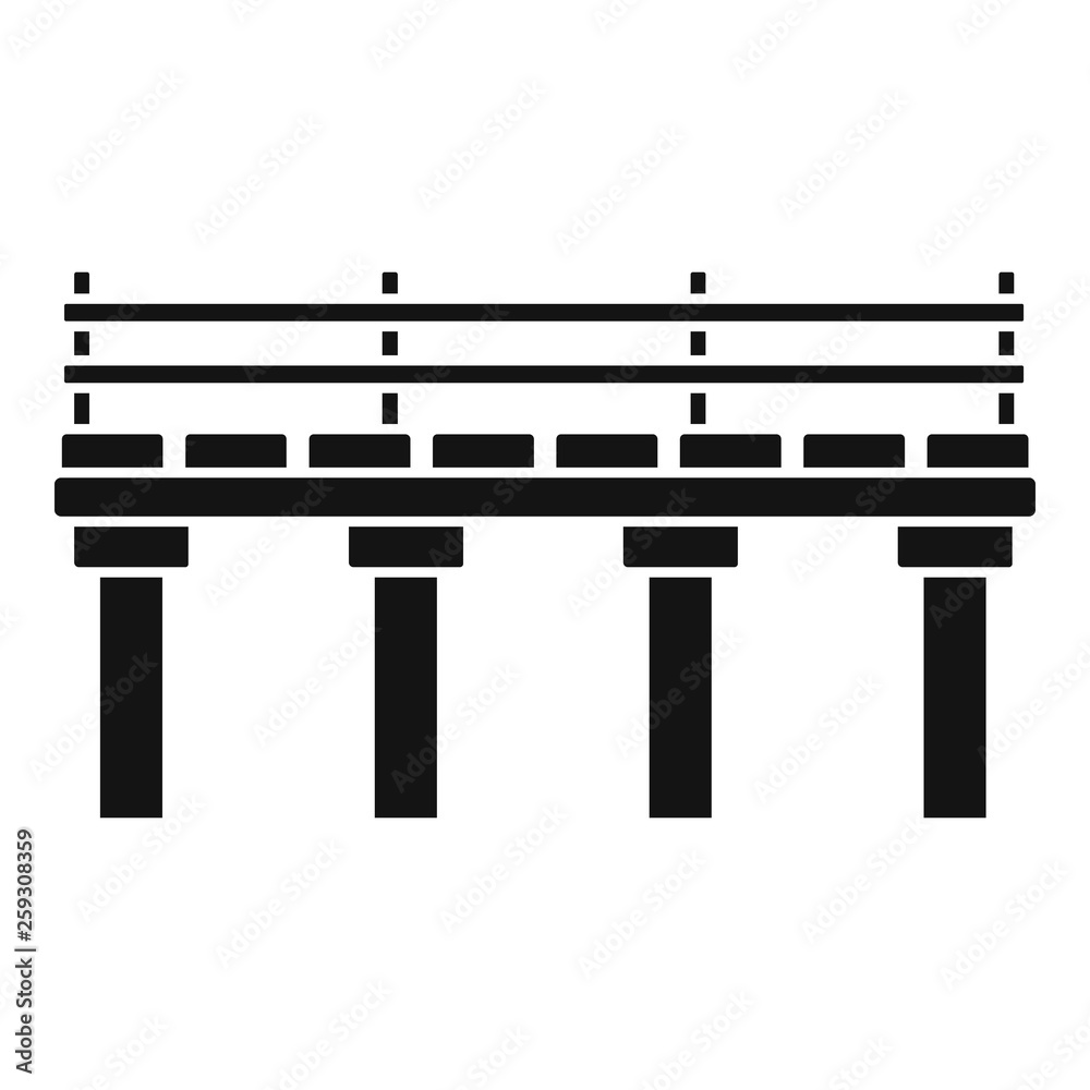River bridge icon. Simple illustration of river bridge vector icon for ...