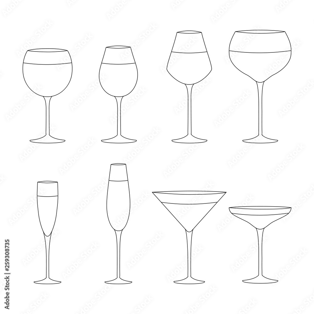 Drinking Glass Outline