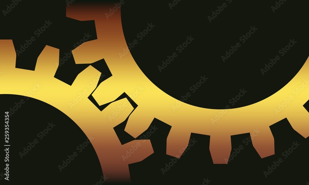 Mechanism of Gears. Communication Concept in Industrial Design. Modern ...