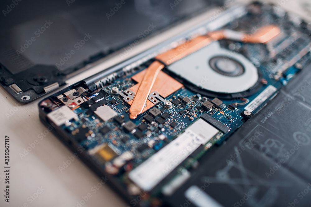Disassembly and repair laptop. Service, replacement cooling system, fan ...