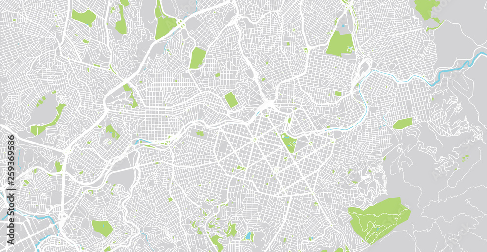 Vetor de Urban vector city map of Belo Horizonte, Brazil do Stock ... Vetor de Urban vector city map of Belo Horizonte, Brazil do Stock ...