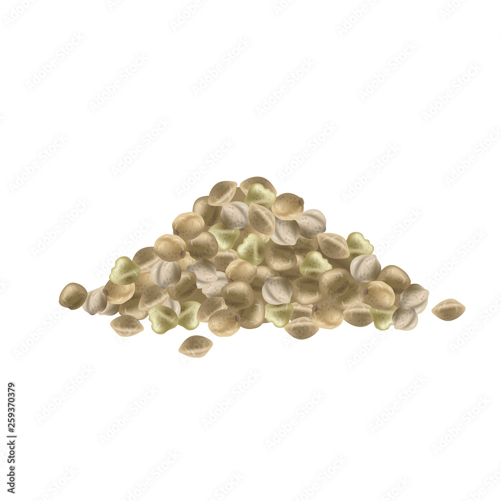 Realistic hemp seeds. Marijuana bunch. Vector illustration. Stock ...