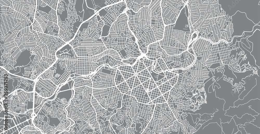 Vetor de Urban vector city map of Belo Horizonte, Brazil do Stock ... Vetor de Urban vector city map of Belo Horizonte, Brazil do Stock ...