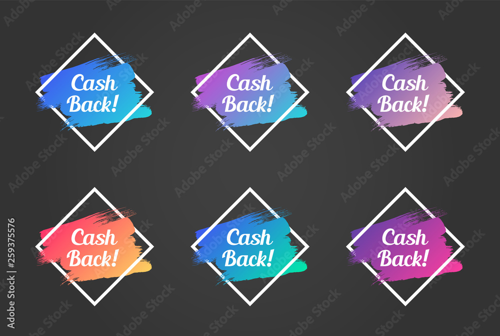 cash back color promo phrase. cash back stock vector illustrations with ...
