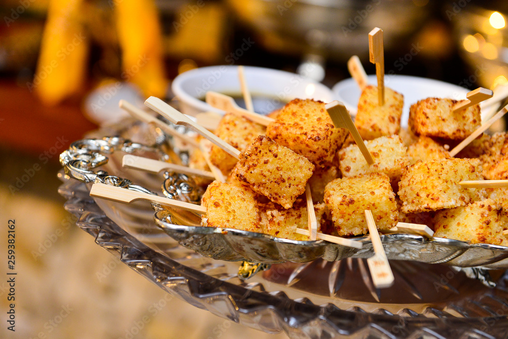 tapioca dice , tapioca dadinho, finger food, brazilian snacks ...