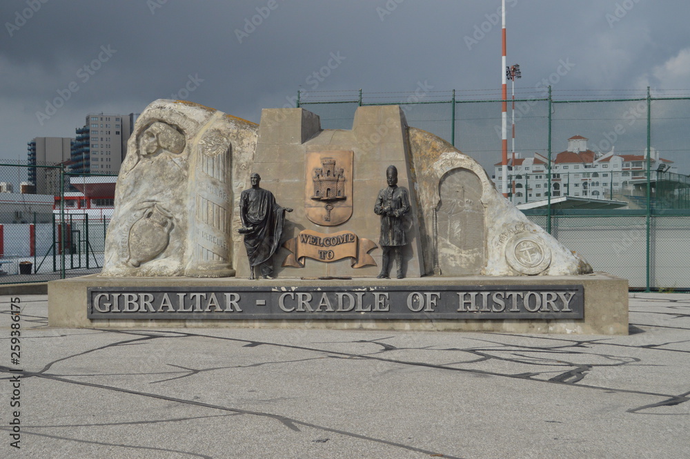 Entrance Monument To El Peñon In Gibraltar. Nature, Architecture ...