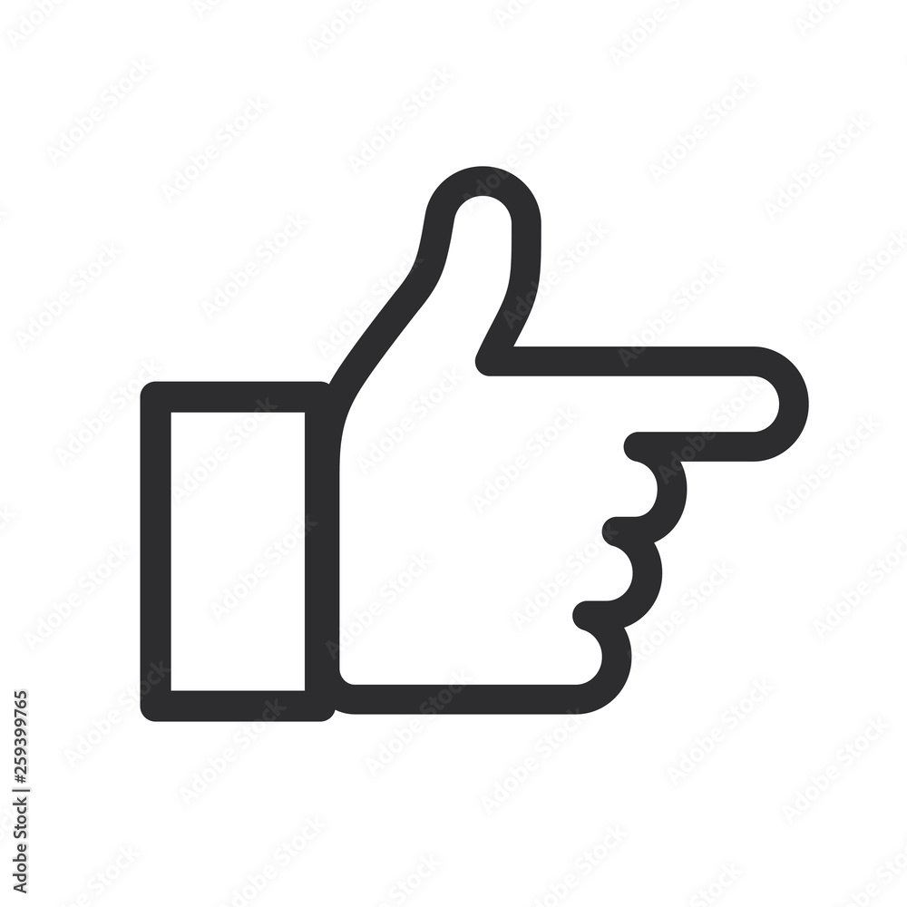 Hand pointer icon. Flat style - stock vector. Stock Vector | Adobe Stock