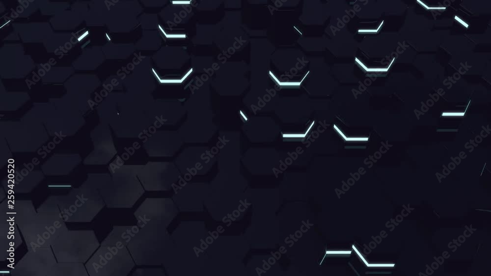 Vidéo Stock Abstract dark background with neon glow and movement of ...