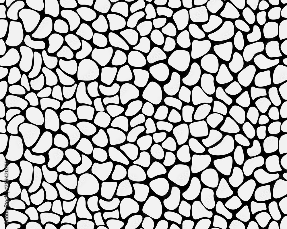 Seamless abstract irregular cobblestone pattern. Vector leather or ...