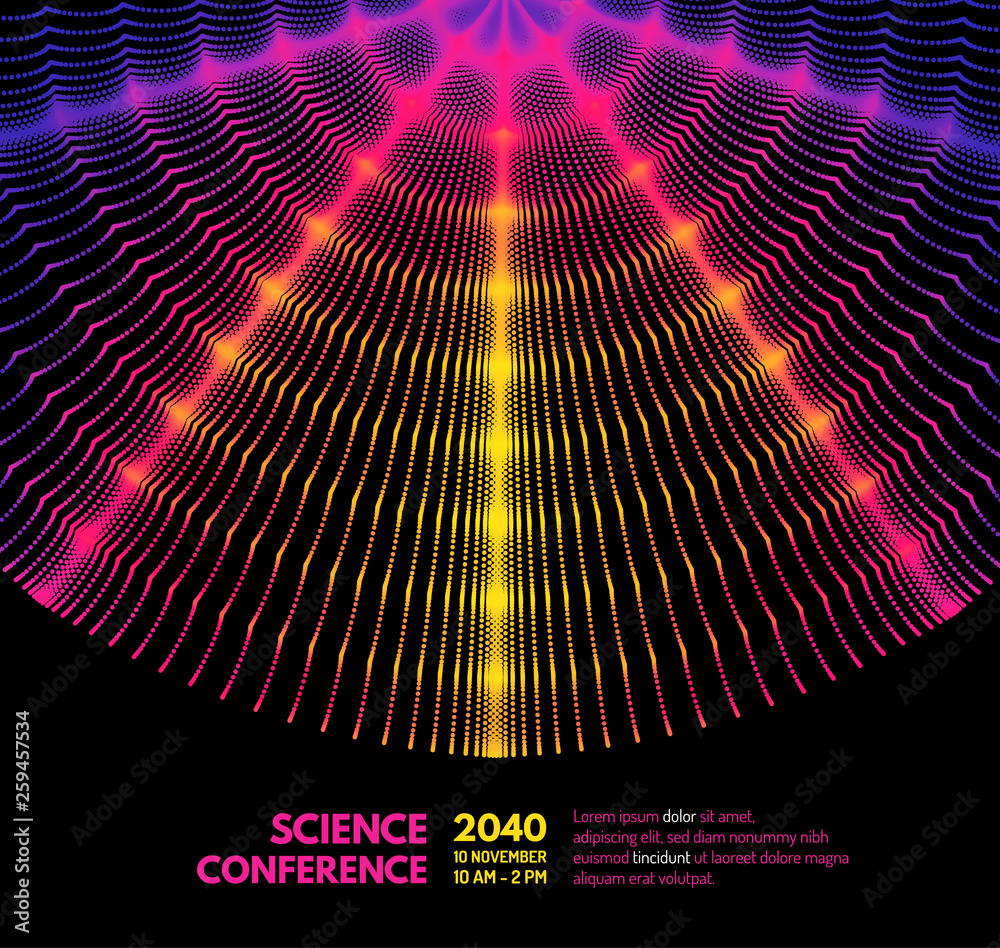 3D wavy background with ripple effect. Grid surface for design ...