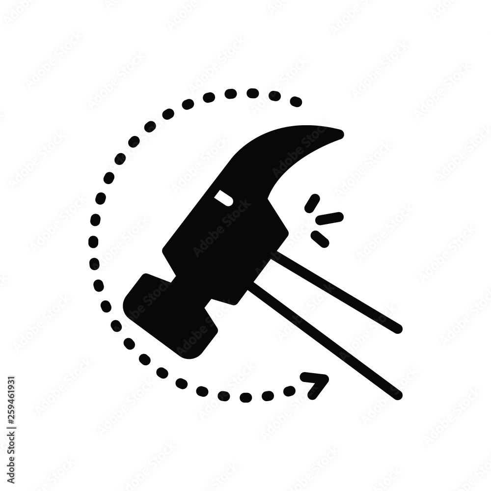 Black solid icon for indestructible unbreakable Stock Vector | Adobe Stock