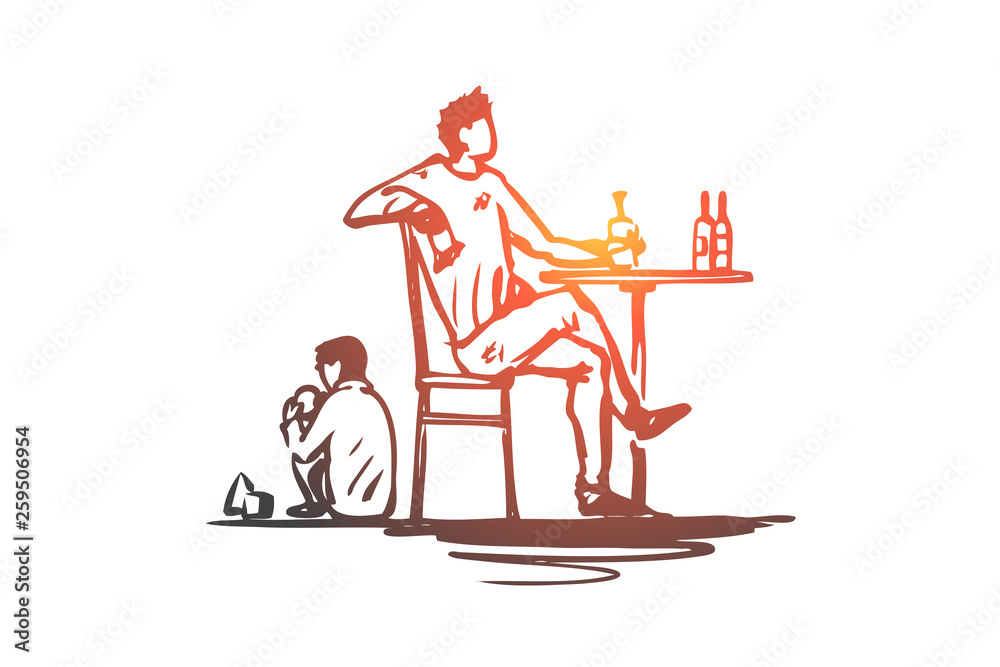 Father, alcohol, drunk, child, alcoholism Stock Vector | Adobe Stock