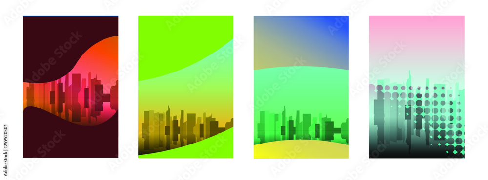 Business presentation templates set. Use for keynote presentation background, powerpoint ...