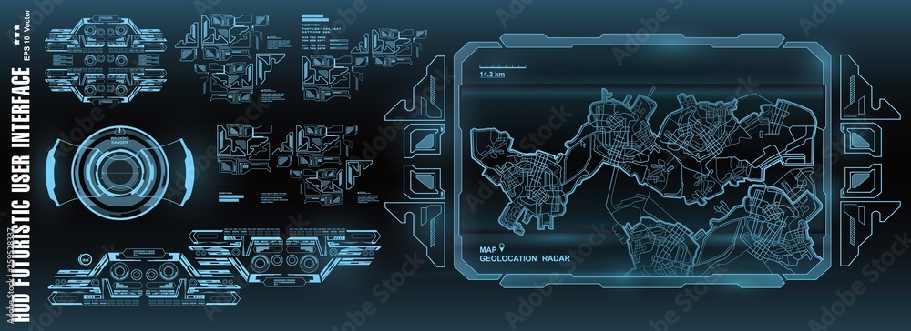 Futuristic navigate mapping technology, dashboard GPS map. HUD user ... Futuristic navigate mapping technology, dashboard GPS map. HUD user ...