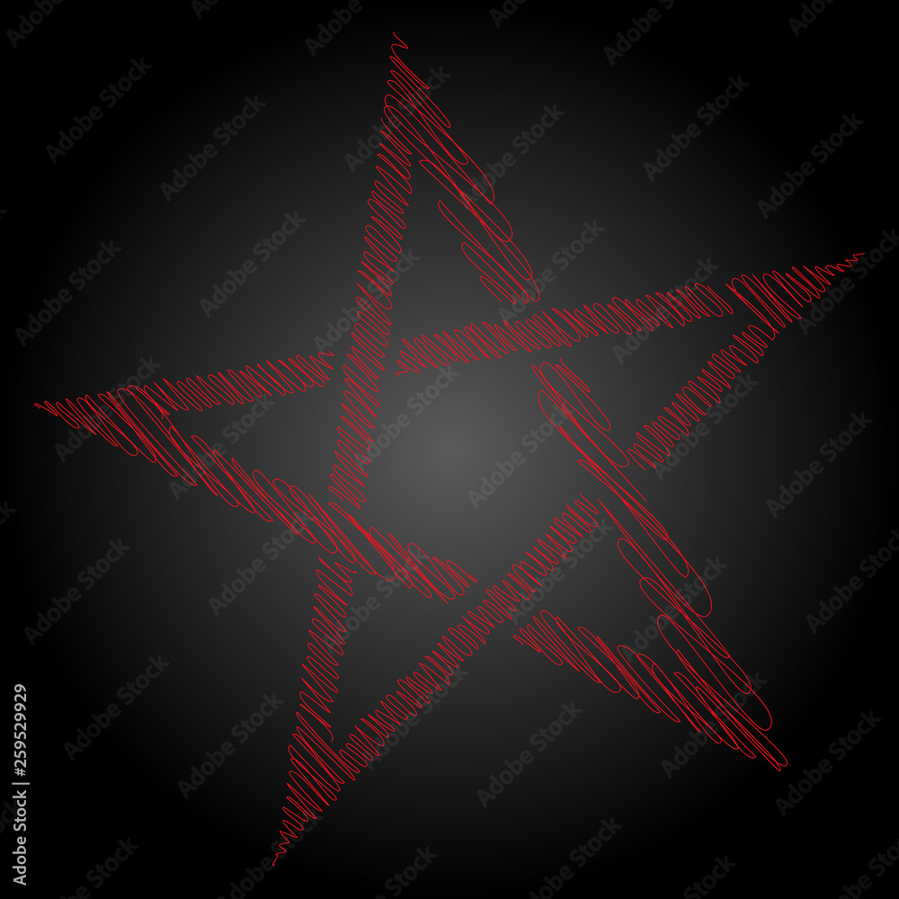 Pentagram or pentalpha or pentangle. dot work ancient pagan symbol of ...