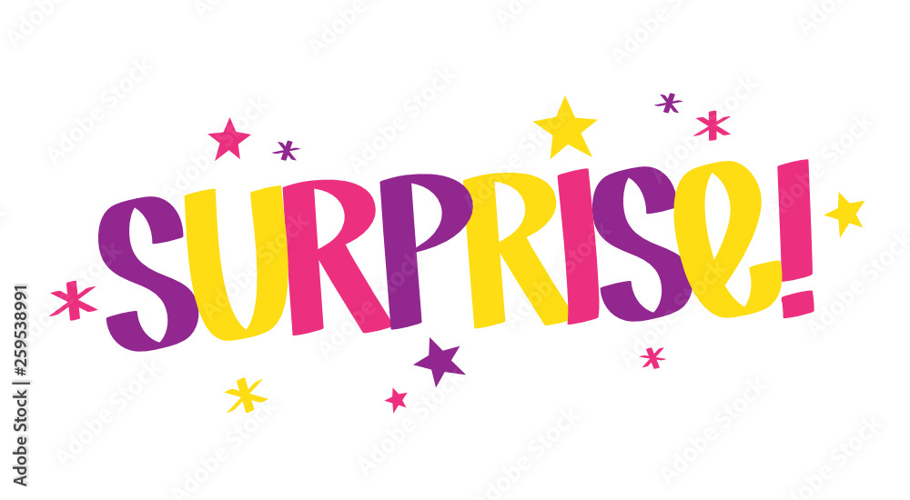 SURPRISE! colorful graffiti tag banner with stars Stock Vector | Adobe ...