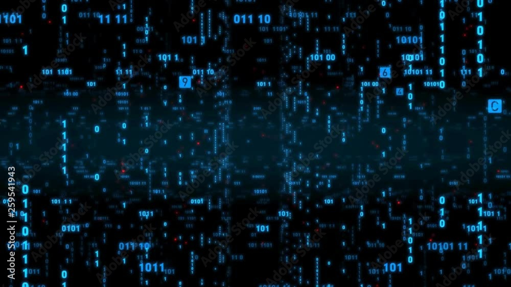 Vidéo Stock Digital fly binary code background loop. Data binary code ... Vidéo Stock Digital fly binary code background loop. Data binary code ...