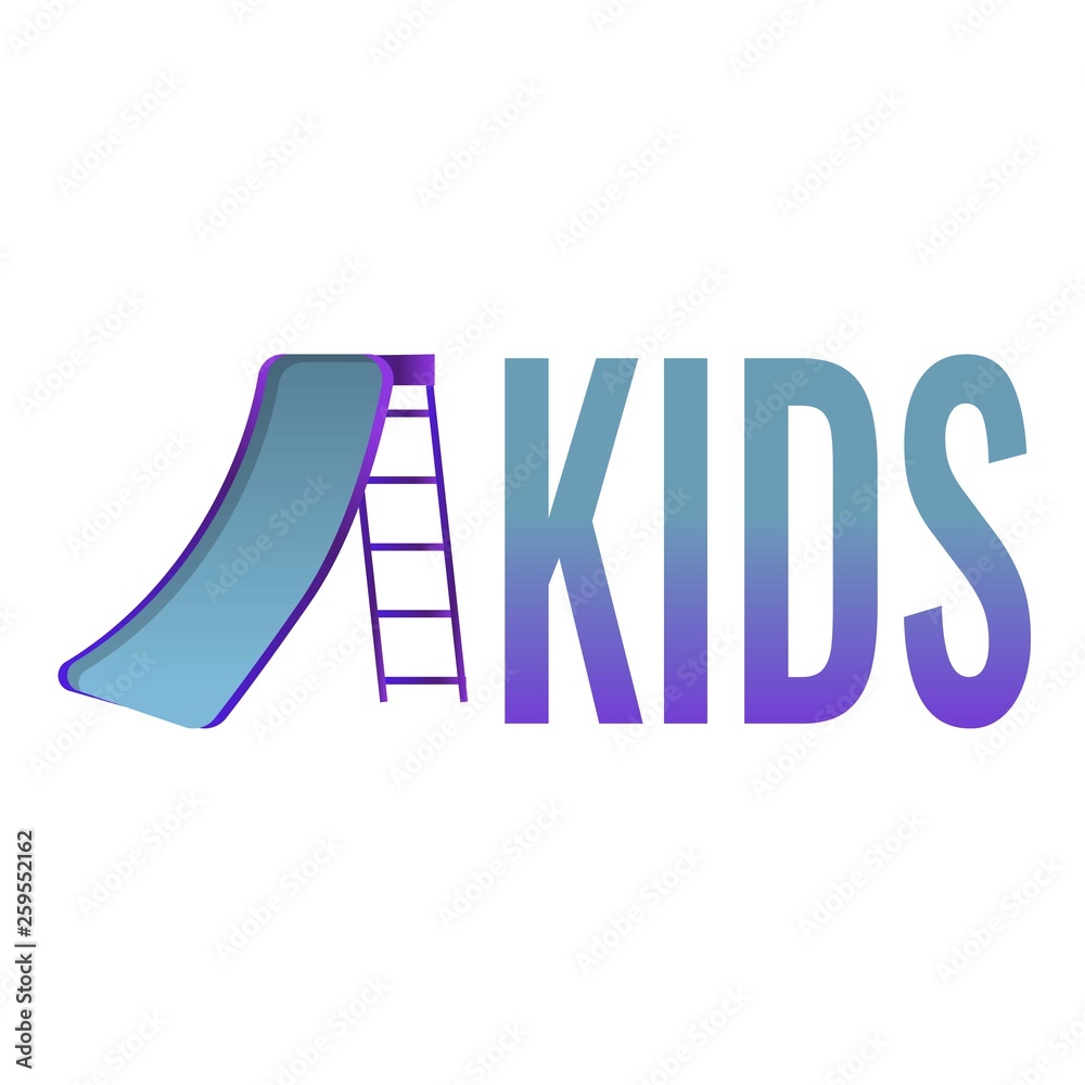 Kids slide logo. Cartoon of kids slide vector logo for web design ...