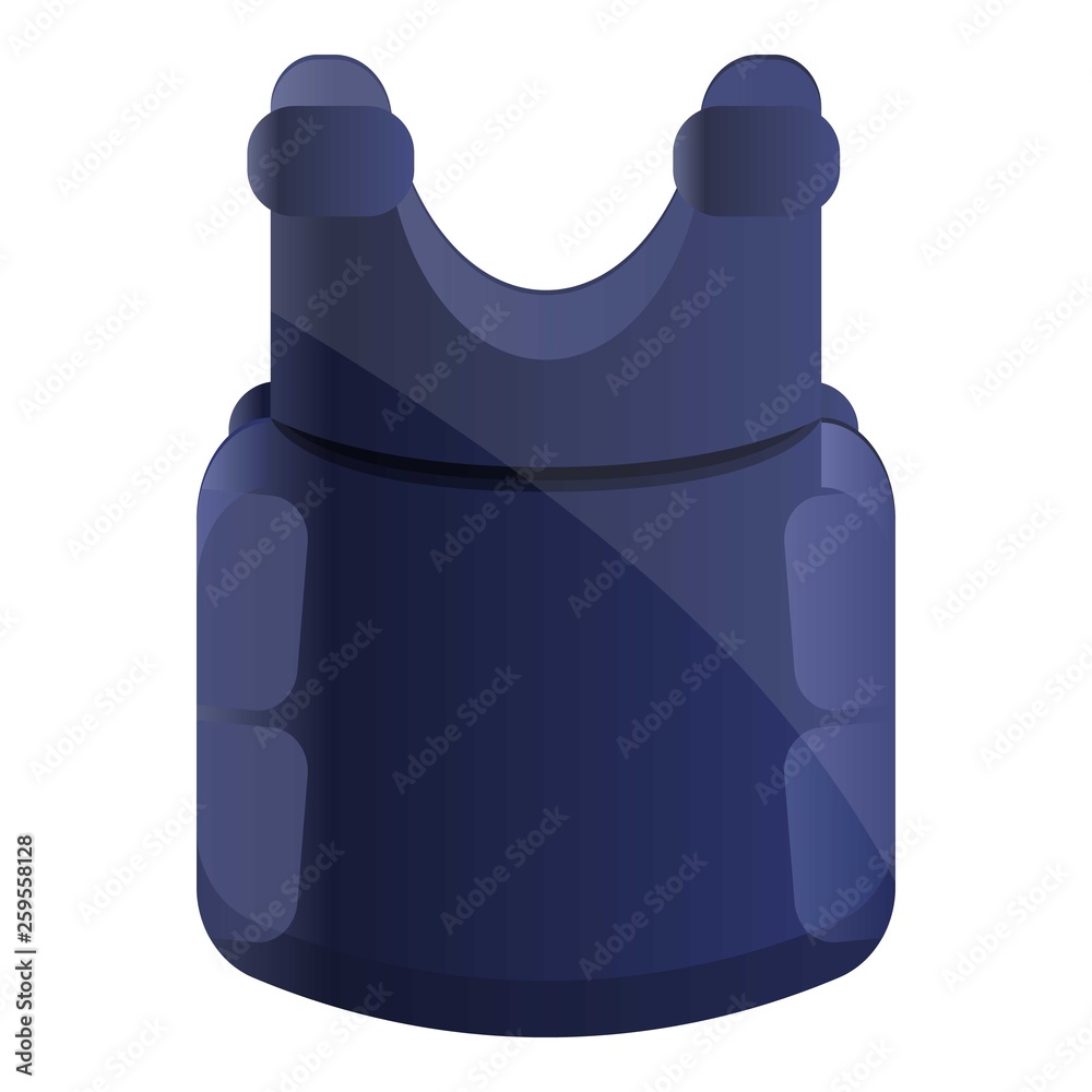 Police bulletproof vest icon. Cartoon of police bulletproof vest vector ...