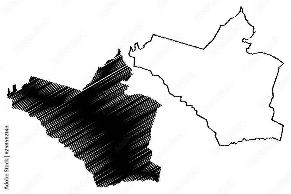 Wasit Governorate (Republic of Iraq, Governorates of Iraq) map vector ...