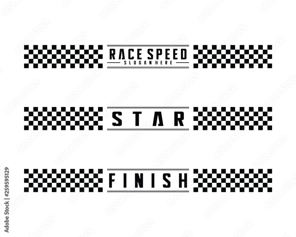 Race flag Design Concepts Icon. Speed Flag Simple Design Illustration ...