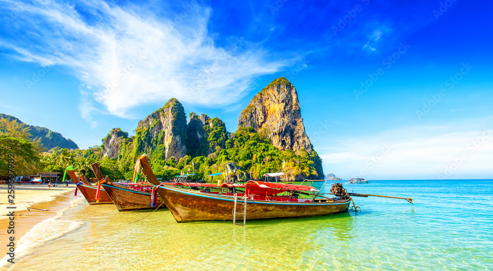 Railay West Beach In Thailand Stock Photo Adobe Stock Railay West Beach In Thailand Stock Photo Adobe Stock