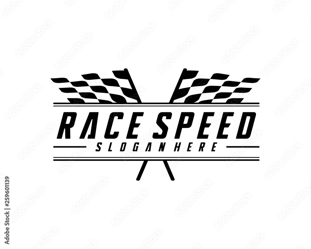 Vecteur Stock Race flag Design Concepts Icon. Speed Flag Simple Design ...