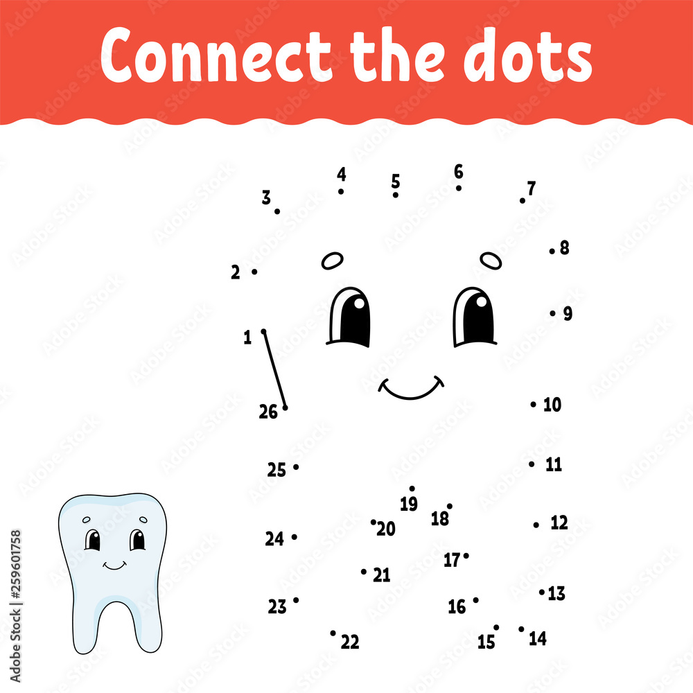 Dot to dot. Draw a line. Handwriting practice. Learning numbers for ...
