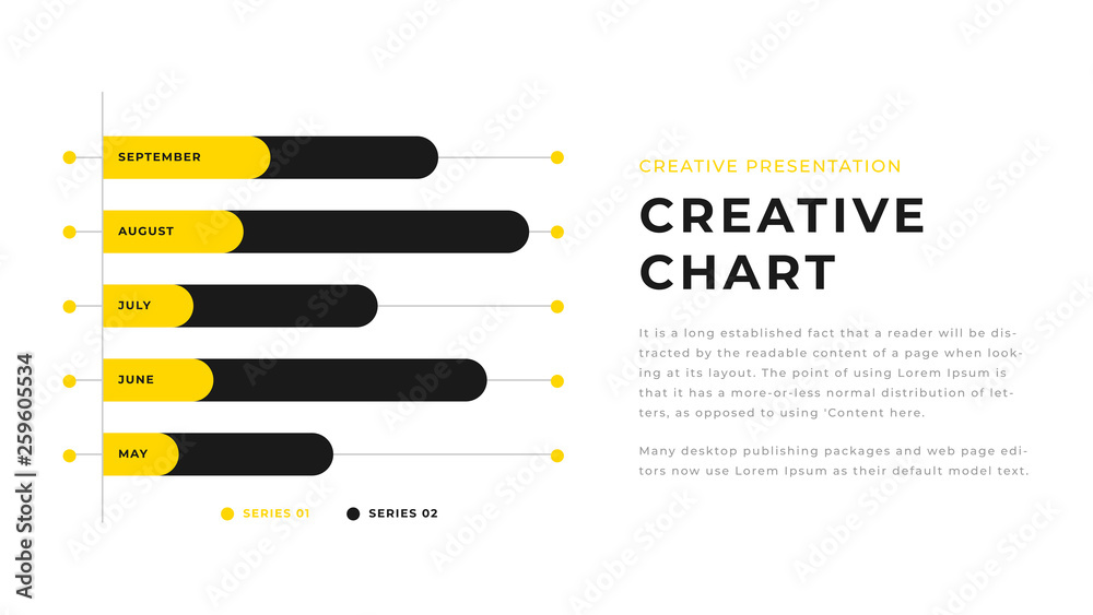 Yellow and black business infographic diagram chart presentation design ...
