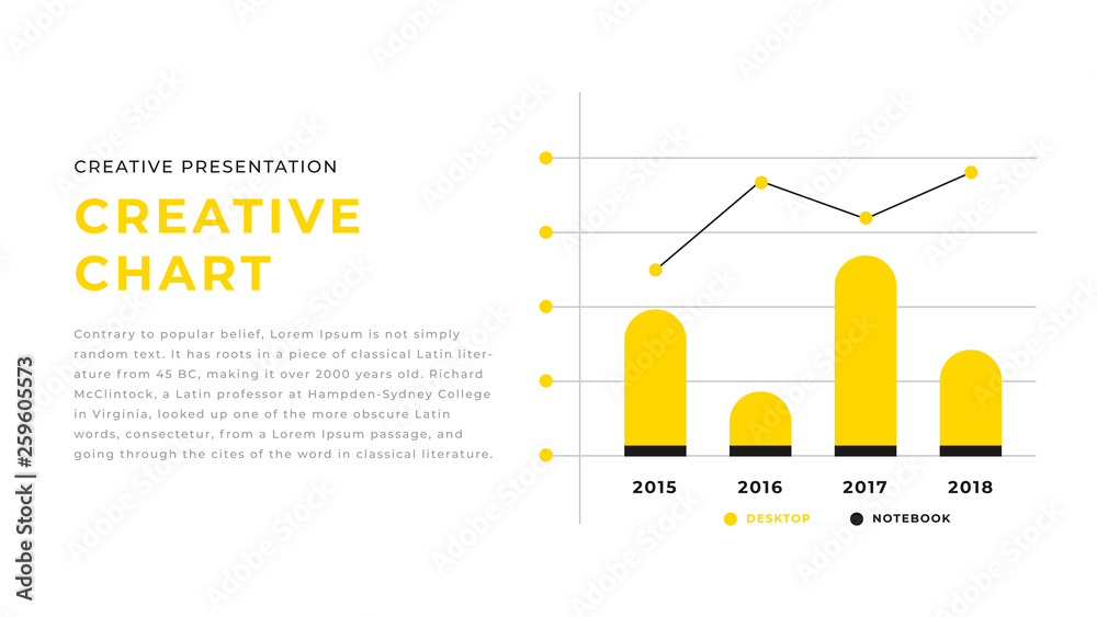 Yellow and black business infographic diagram chart presentation design ...