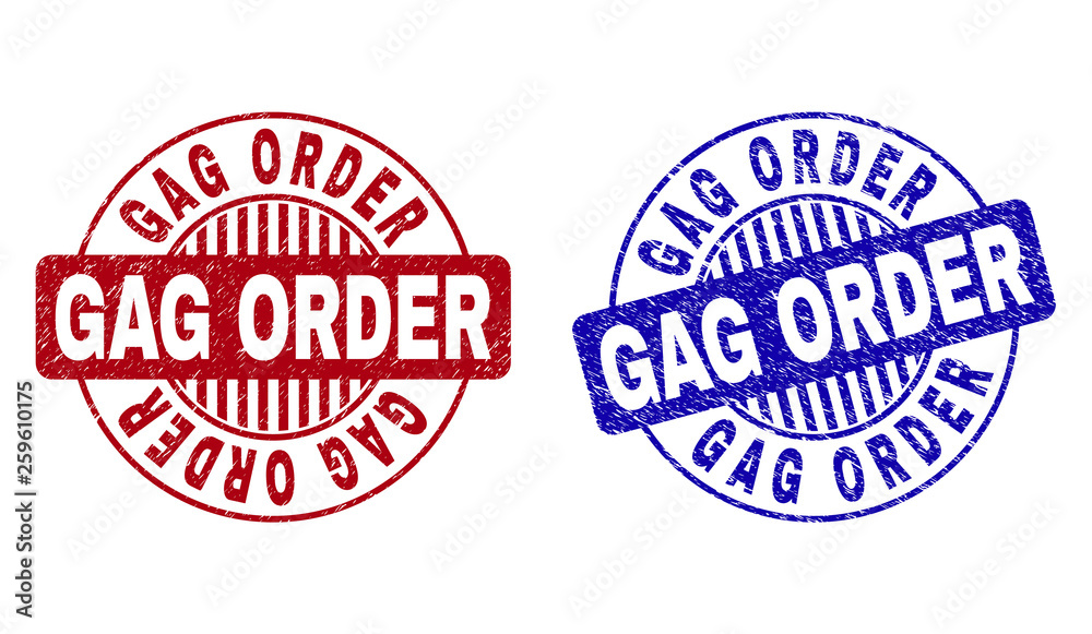 Vecteur Stock Grunge GAG ORDER round stamp seals isolated on a white ...