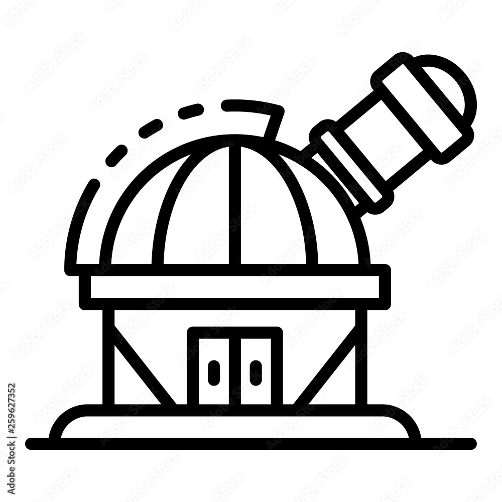 Space observatory icon. Outline space observatory vector icon for web design isolated on white ...