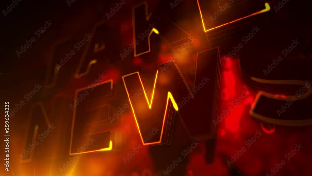 Fake news spectacular introduction. False TV broadcasting video intro ...