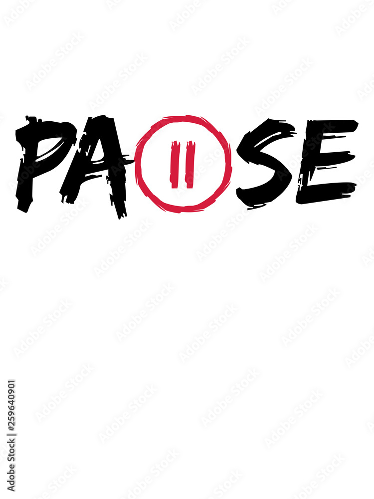 pause aufhören cool stop logo design play musik butto kreis ring taste ...