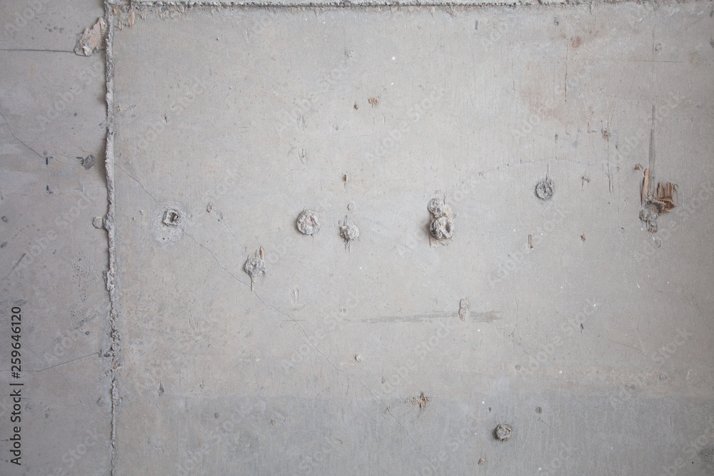 Formwork traces on concrete. Repair and construction or constructing ...