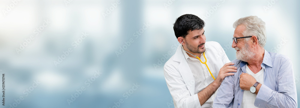 Patient visits doctor at the hospital. Concept of medical healthcare ...