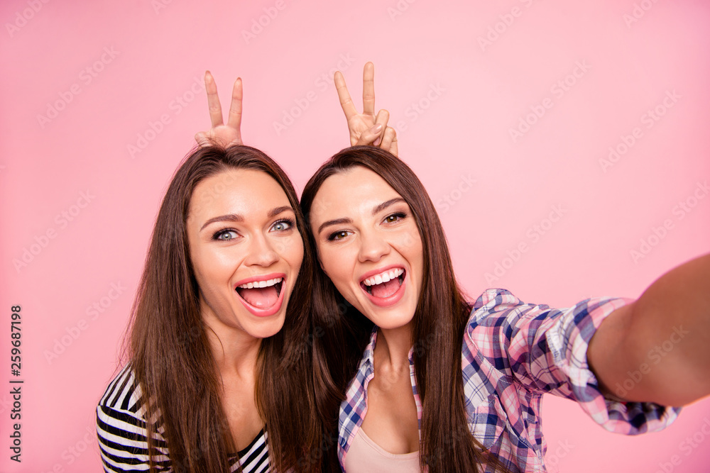 Self-portrait of nice attractive lovely lovable cute charming playful ...