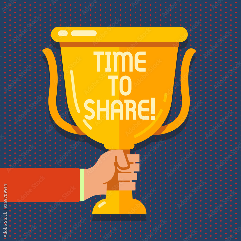 Handwriting text Time To Share. Conceptual photo when you stay with ...