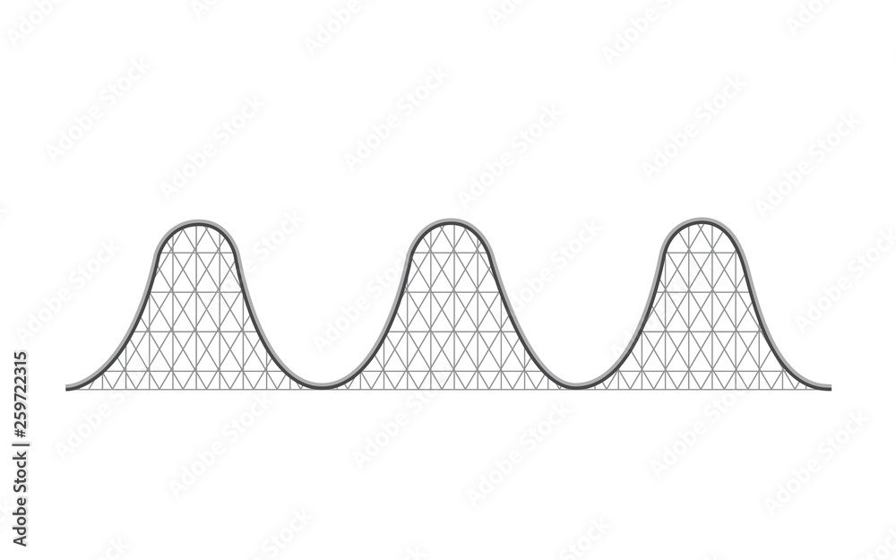 Vector illustration of a roller coaster ride - structure. Stock Vector ...