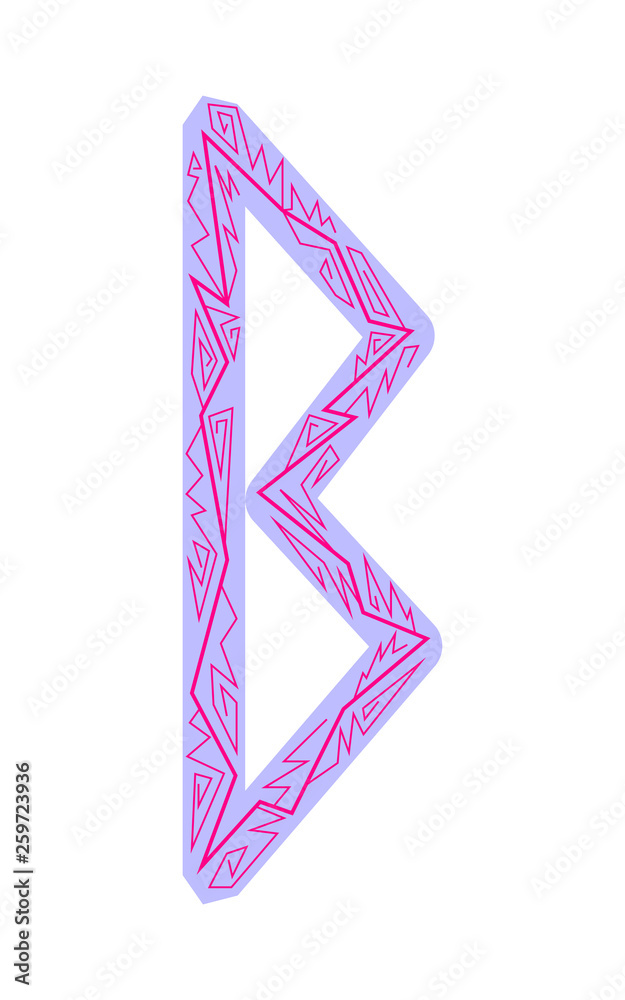 Rune Berkana. Ancient Scandinavian runes. Runes senior futarka. Magic ...
