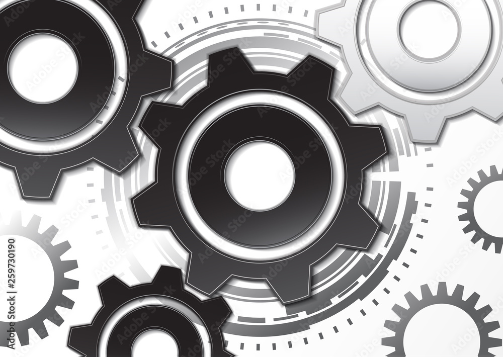 Mechanical Engineering Gears Vector