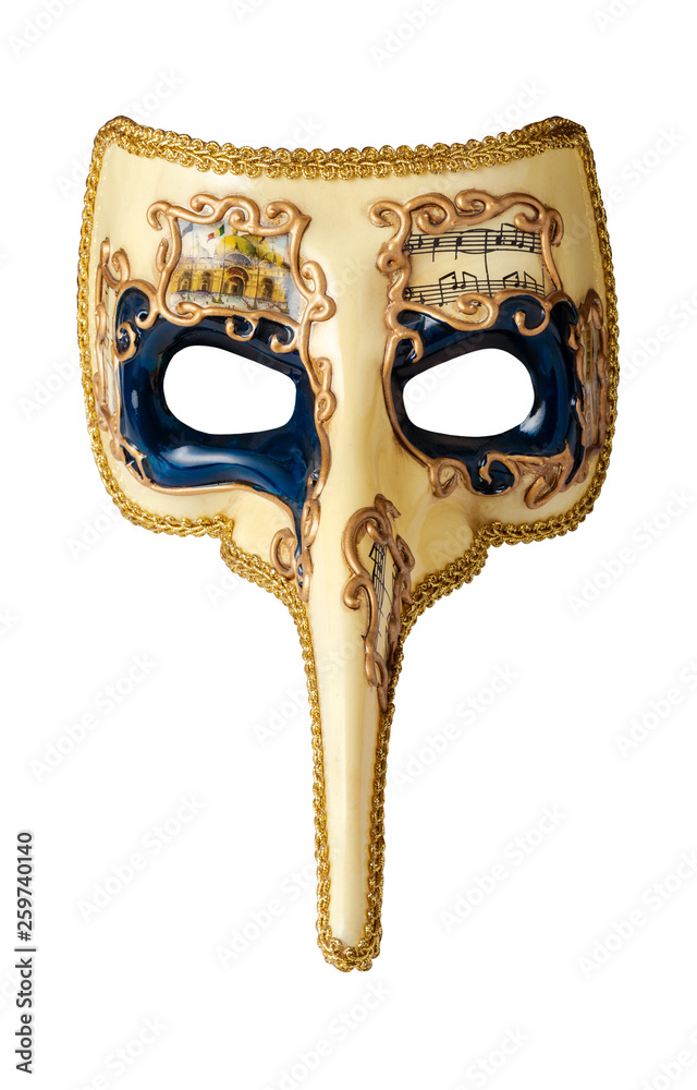 Classical Venetian Doctor Mask on white. Carnval mask from Venice ...