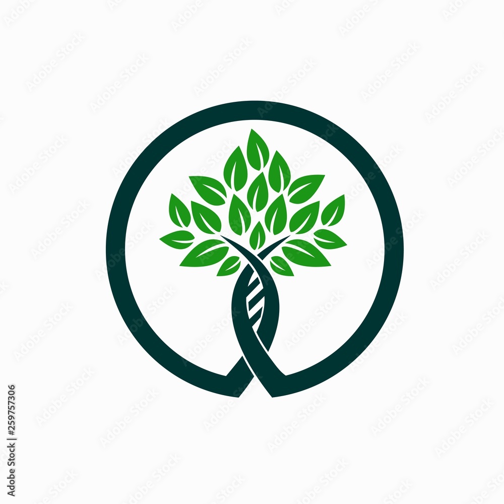 DNA and Tree Logo Stock Vector | Adobe Stock
