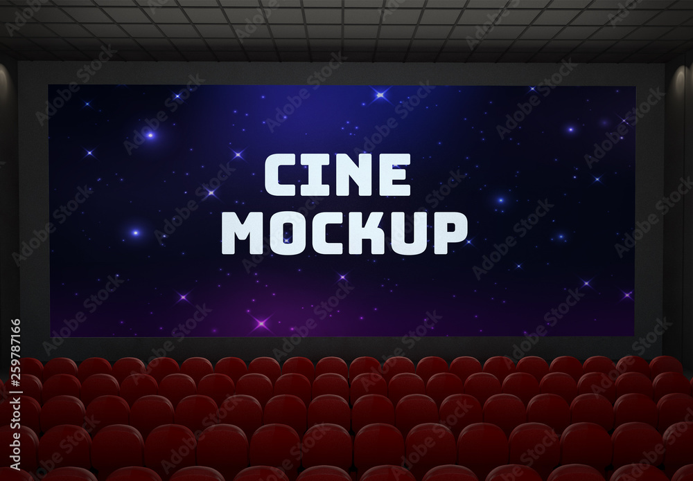 Movie Theater Screen Mockup Stock Template | Adobe Stock