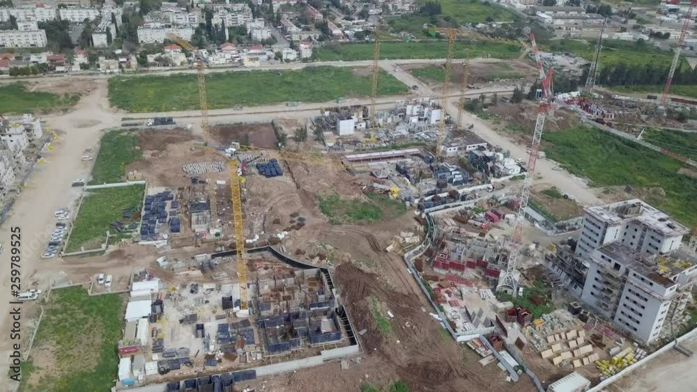 Construction site - Aerial footage of a large Residential compound ...