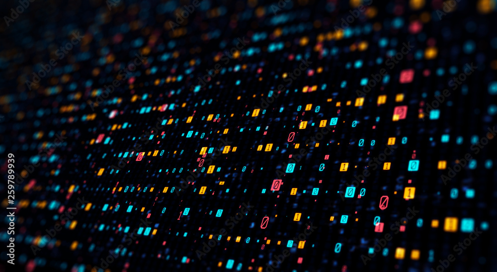 Technology background color bytes of binary/Abstract technology ...