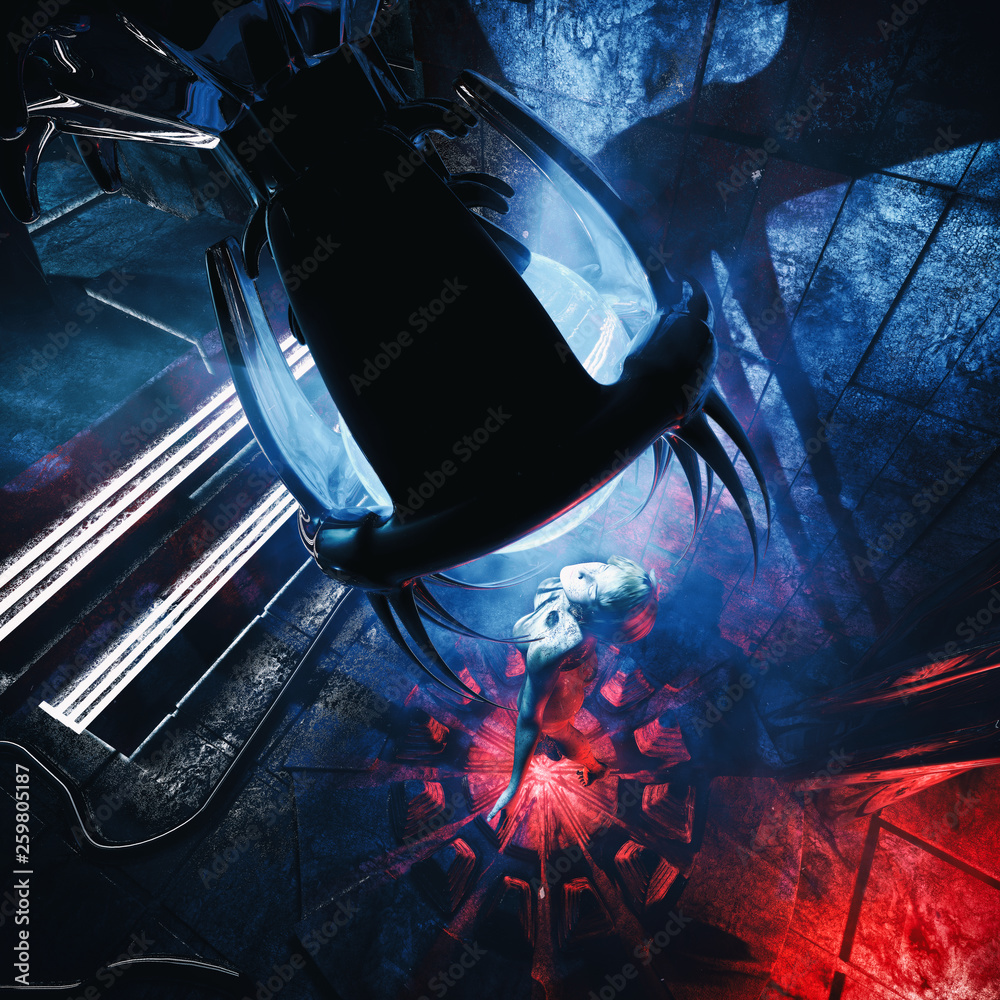 original concept art of alien abduction Stock Illustration | Adobe Stock