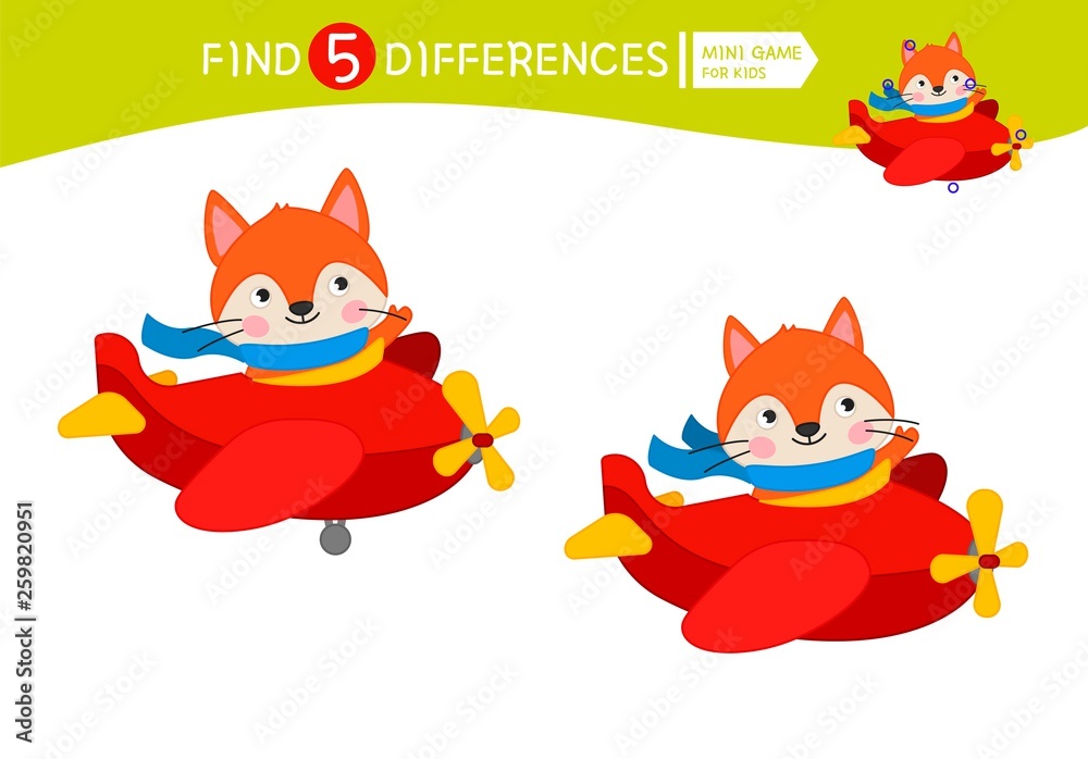 Find differences. Educational game for children. Cartoon vector ...